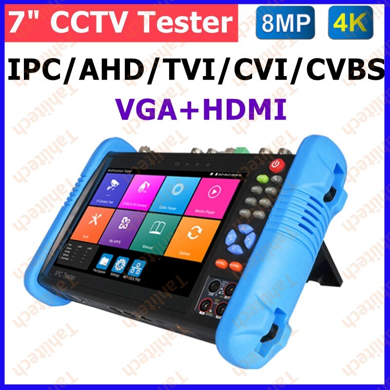 IP Camera Tester 4K 8MP CCTV IPC Tester 7 inch Monitor IPC 9800 plus H ...