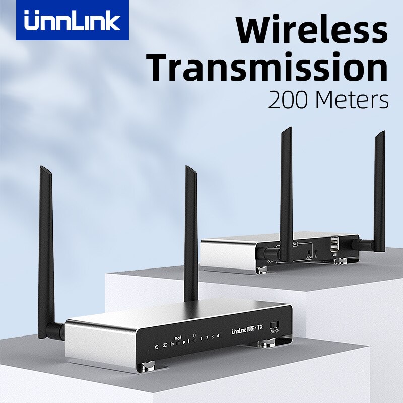Unnlink Wireless HDMI Extender Kit 4K 1080P 200m HDMI Video Transmitter ...